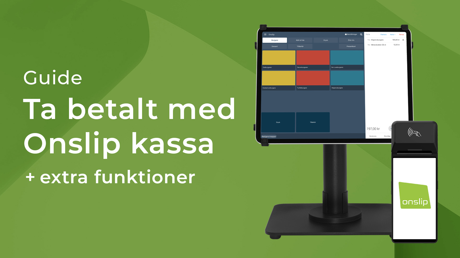 Logga in och ut i kassasystemet | Onslip kassasystem