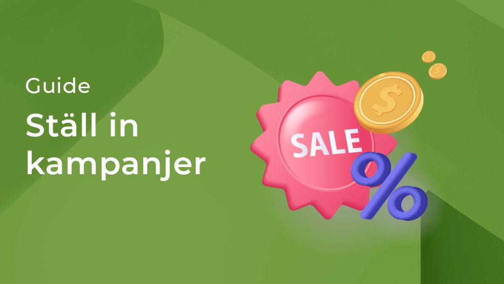 Ställ in kampanjer | Onslip | Kassasystem för restaurang och besöksnäring