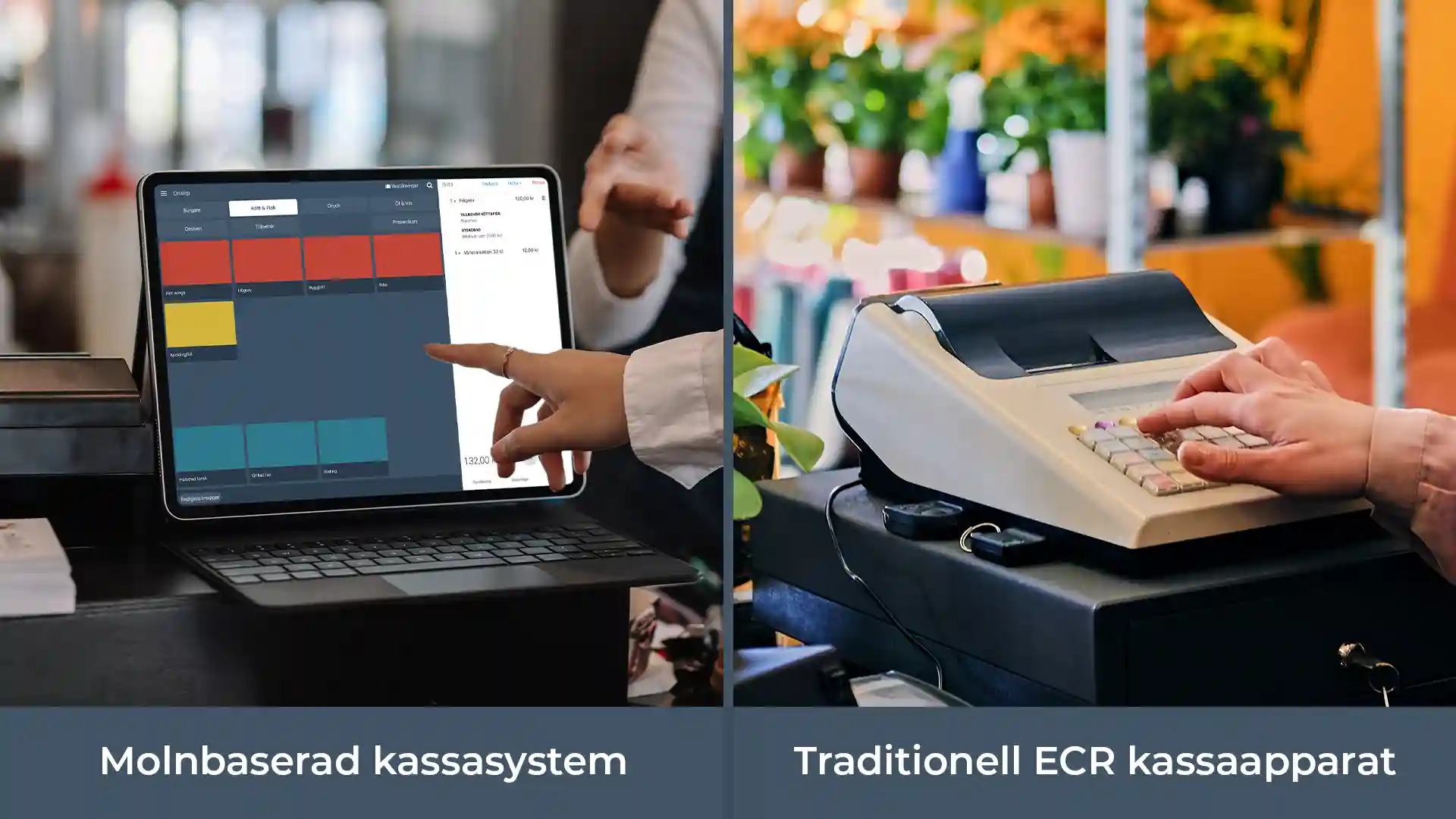 Skillnaden mellan Molnbaserad kassasystem och fysisk Kassaapparat